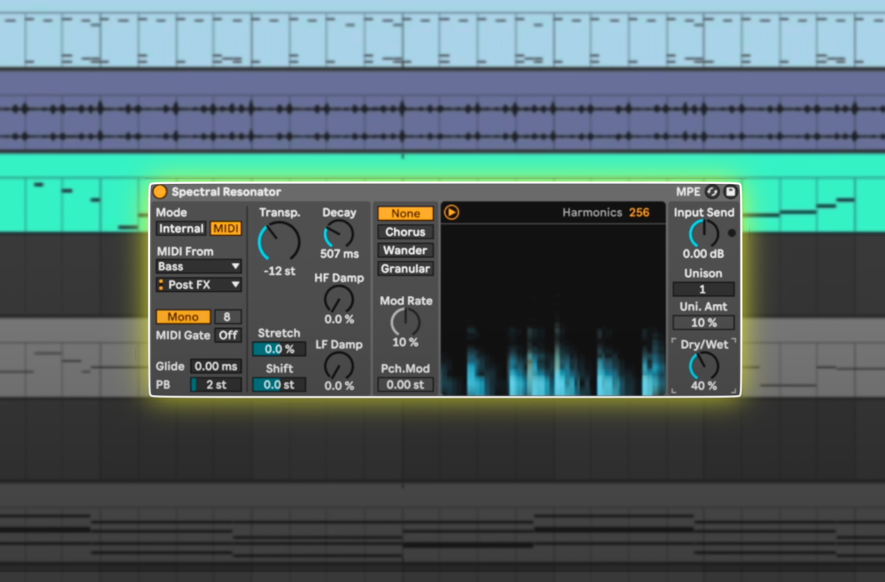 Making Build-Ups Using Ableton’s Spectral Resonator