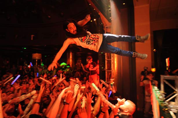 Steve Aoki Stage Dive