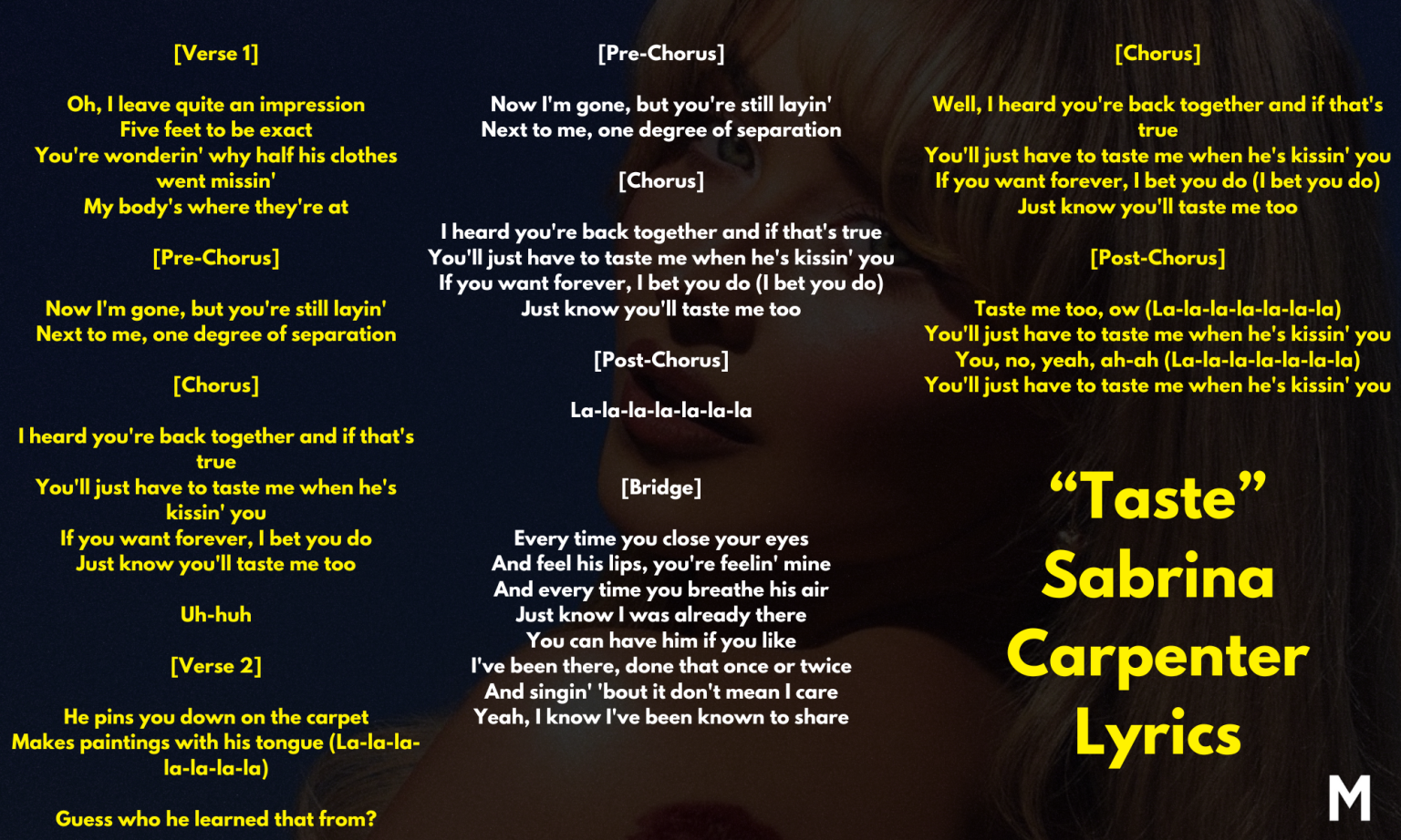 Sabrina Carpenter Taste Lyrics And Meaning: The Deeper Context Behind ...