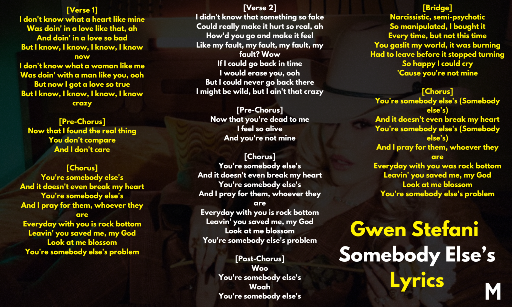 Gwen Stefani Somebody Else's Lyrics And Meaning: A Poetic Look at ...