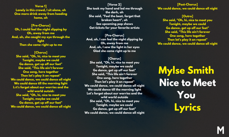 Myles Smith Nice to Meet You Lyrics And Meaning: Unpacking Themes of ...