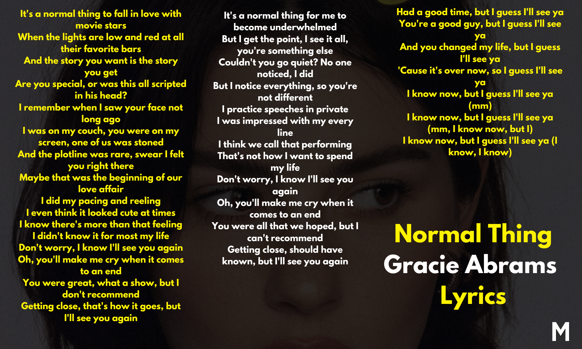 Gracie Abrams Normal Thing Lyrics And Meaning: Exploring Reality ...