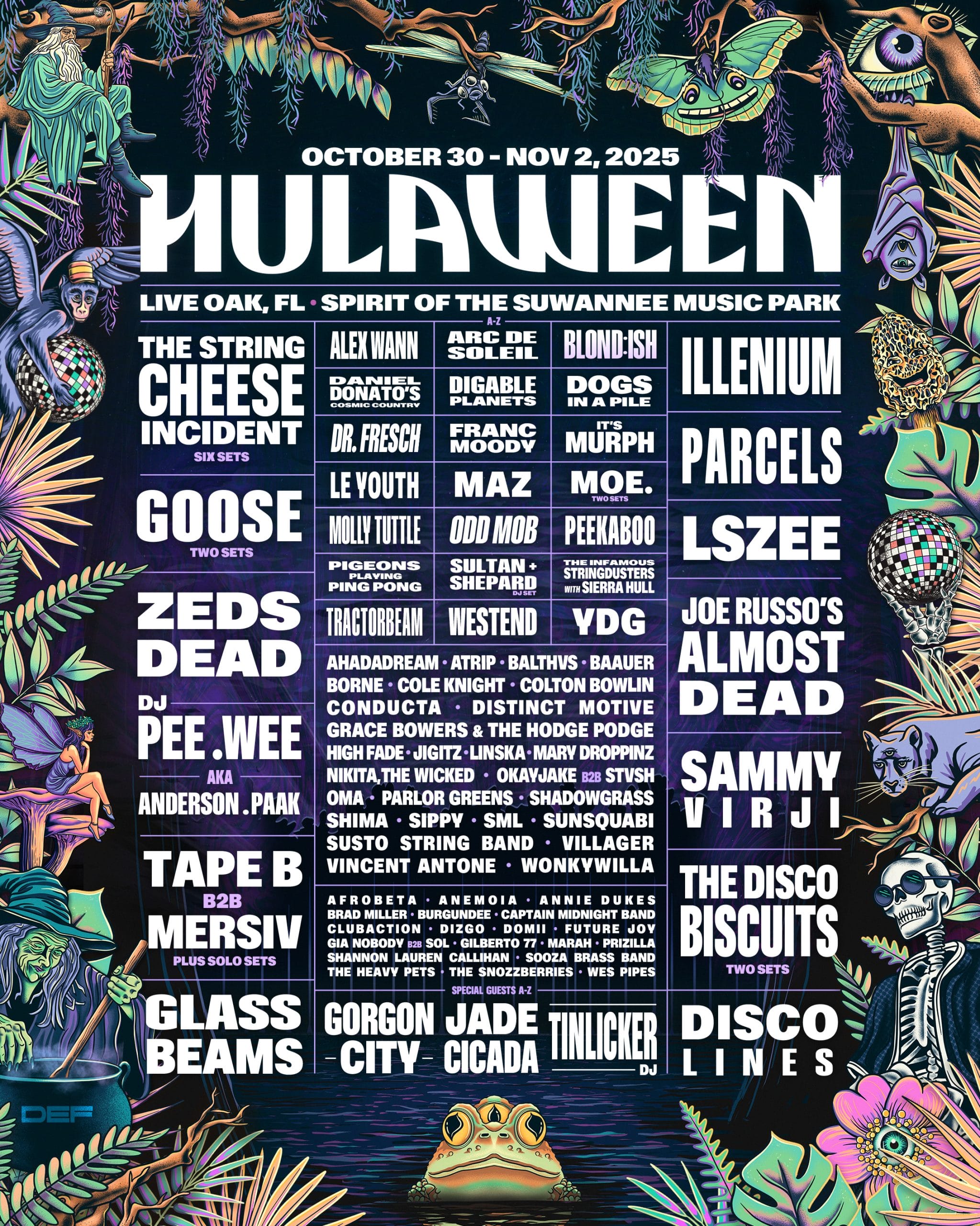 Hulaween Unveils 2025 Lineup With The String Cheese Incident, Zeds Dead ...