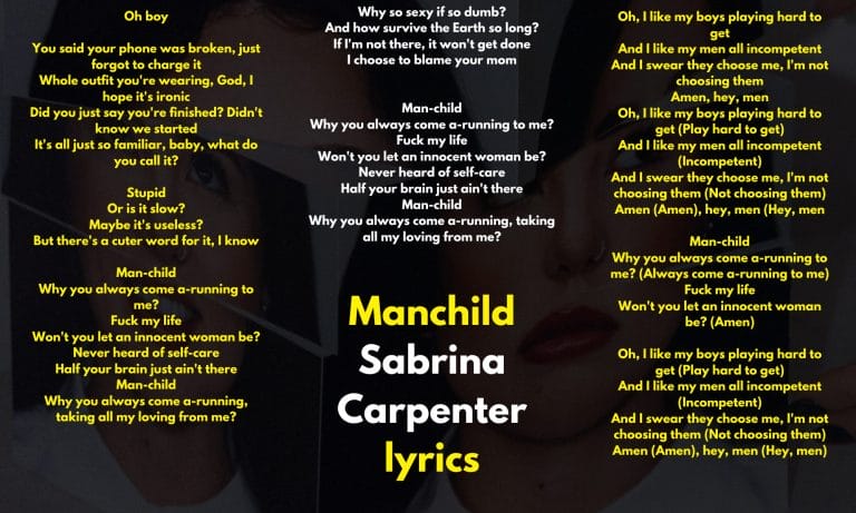 Manchild Sabrina Carpenter Meaning And Lyrics Reflect a Pattern Others ...