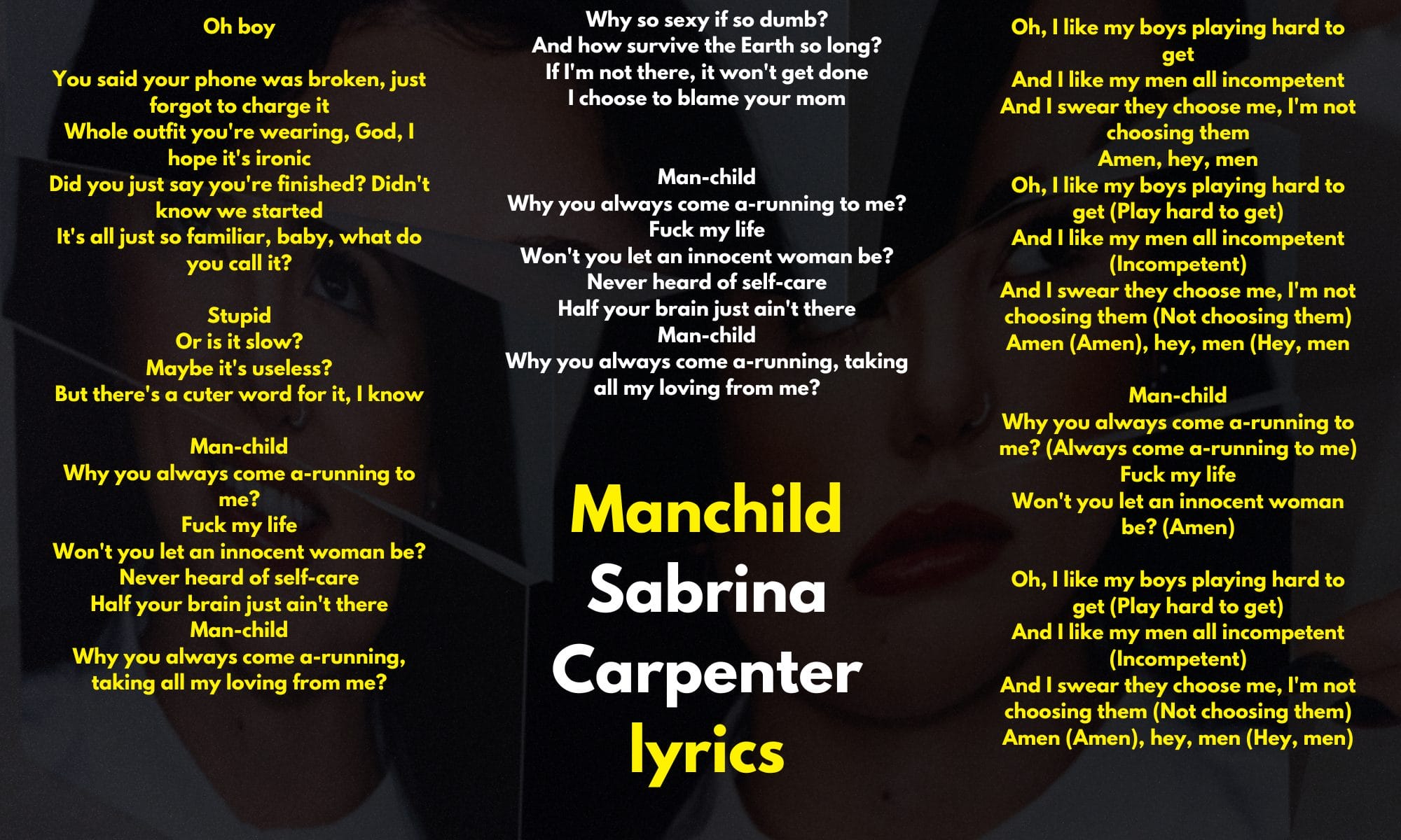 Manchild Sabrina Carpenter Meaning And Lyrics Reflect a Pattern Others ...