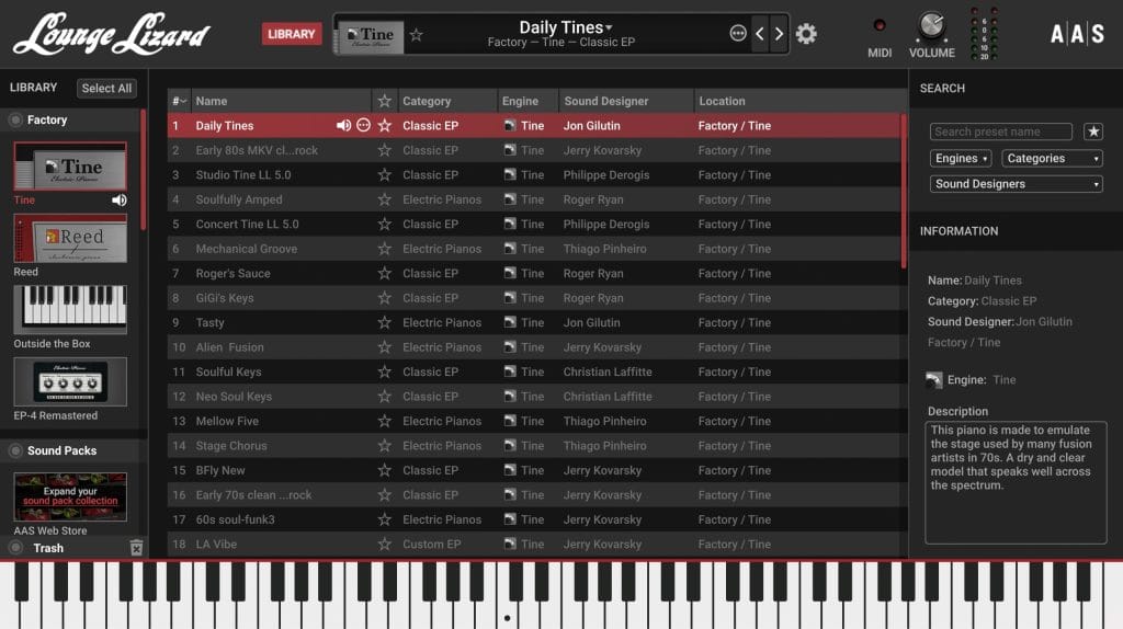 Applied Acoustics Systems Introduces Lounge Lizard EP-5: A Perfect ...